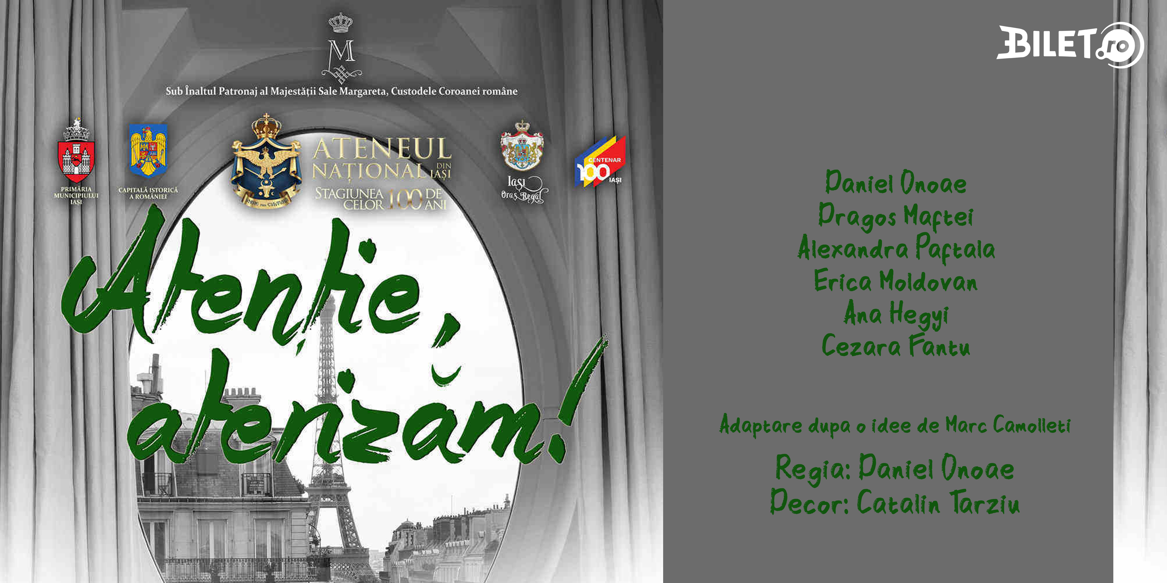 Bilete ATENTIE, ATERIZAM! | Regia: Daniel Onoae | Teatru | BILET.ro