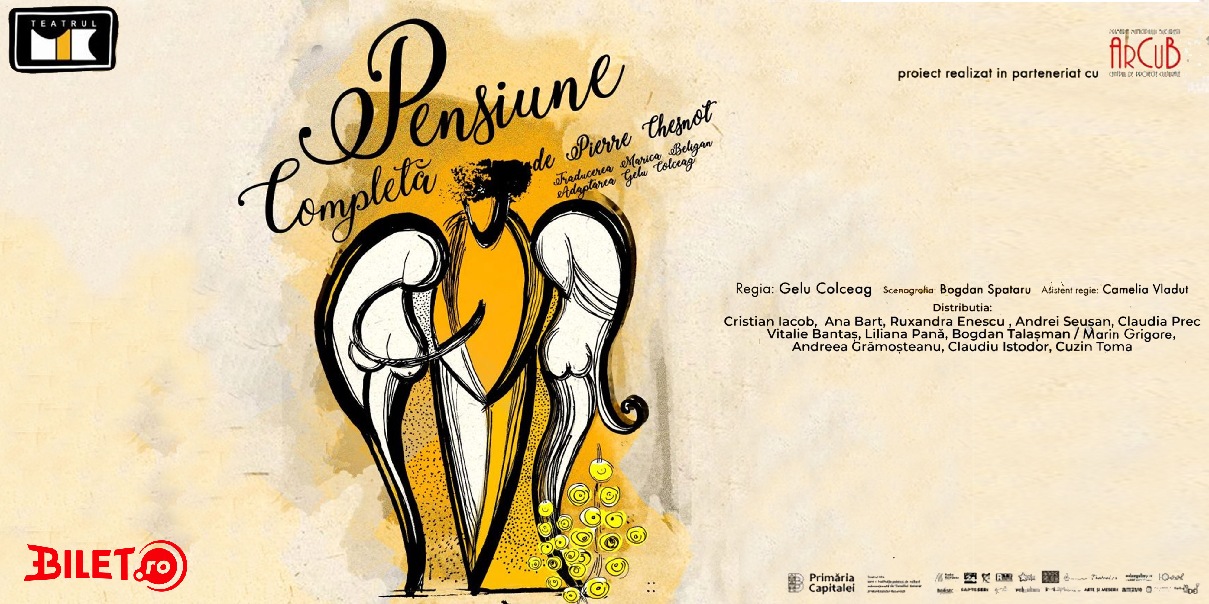 Bilete PENSIUNE COMPLETĂ - de Pierre Chesnot | Teatru | BILET.ro